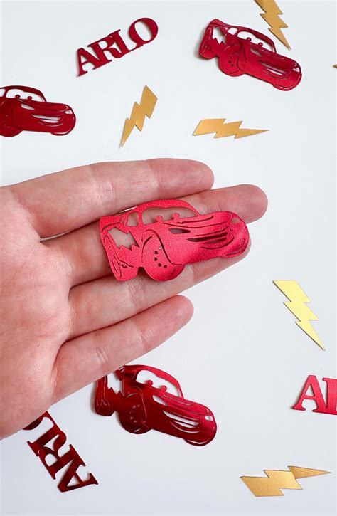 Cars Inspired Confetti Lightning Mcqueen Inspired Cars Birthday