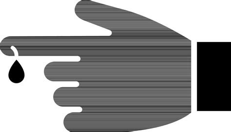 Finger Bleeding Icon In Black And White Color 24471280 Vector Art At