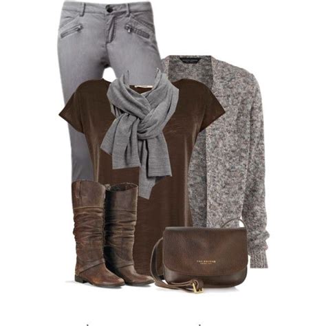 Gray And Brown Combination Outfit