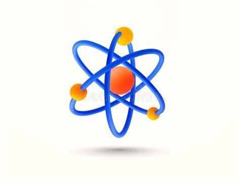 3d Atom Model Nuclear And Electron Orbit Movement Minimal Style