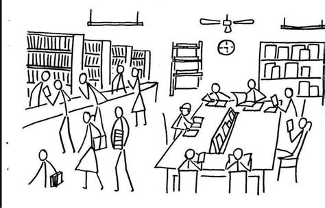 图书馆的简笔画图片 千图网