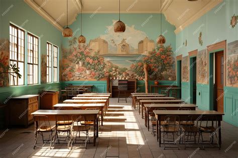 Classroom With Architectural Restoration Classroom Image Photo