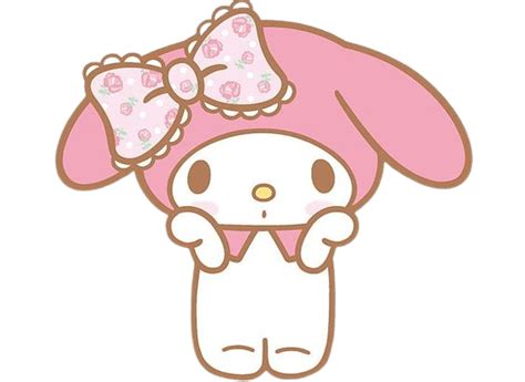 Sanrio Cute Bunny Mascot With Pink Bow Kawaii Design Hd Png Png All