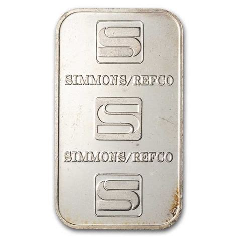 Buy 1 Oz Silver Simmons Refco Metals Bar Apmex