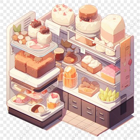 Ilustración De Postre De Dibujos Animados De Pastel Pastelería