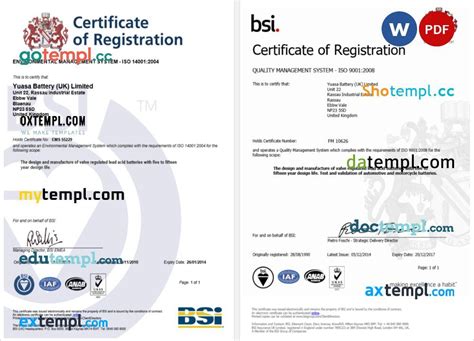 Denmark Business Registration Certificate Word And Pdf Template