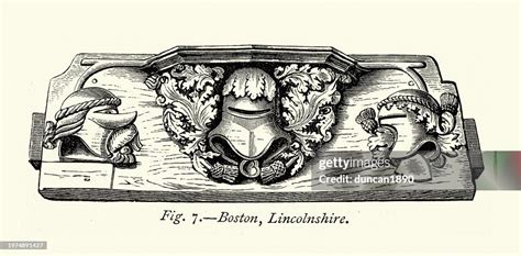 Medieval Wood Carving From A Church Stall Miserere Knights Helmets