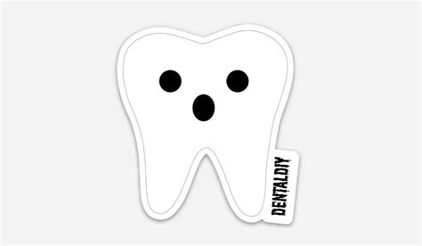 Ghost Sticker Dental Sticker Ghost Tooth Sticker Halloween Sticker Dentistry Dentist