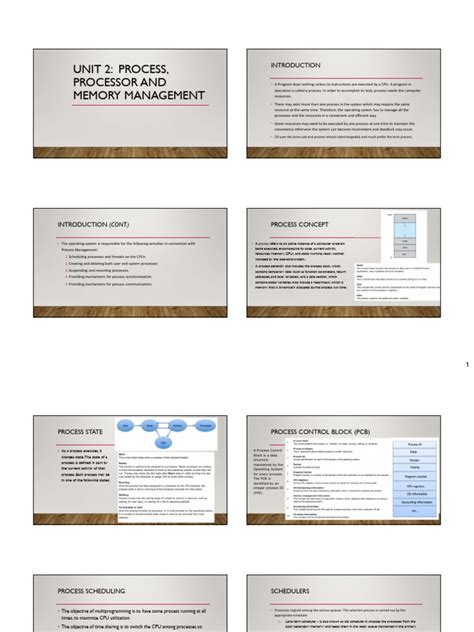 Unit 2 Process Processor Memory Management Pdf Process Computing