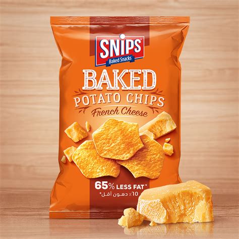 French Cheese Baked Potato Chips Snips