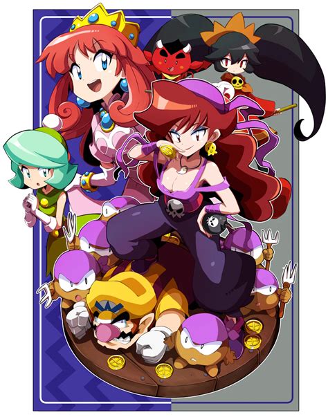Ashley Wario Red Captain Syrup Princess Shokora And More Warioware And More Drawn By