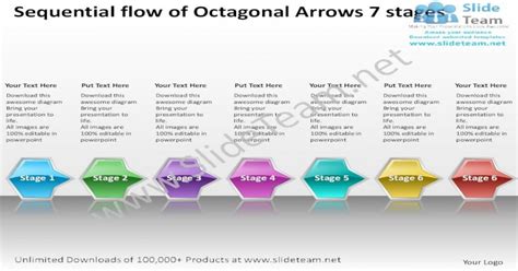 pdf business power point templates sequential flow of octagonal