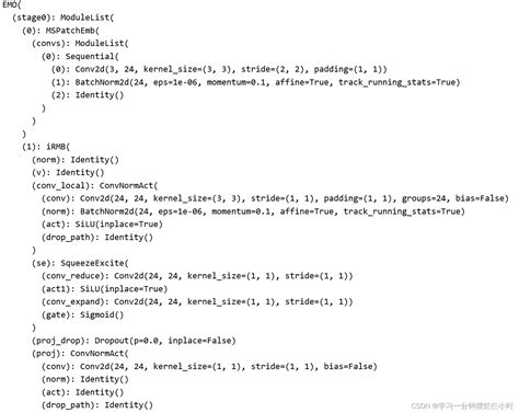 Pytorch：summary（）函数打印网络结构pytorch Summary Csdn博客