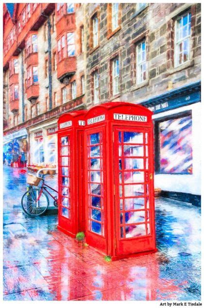 London Calling Red British Telephone Box Art By Artist Mark Tisdale