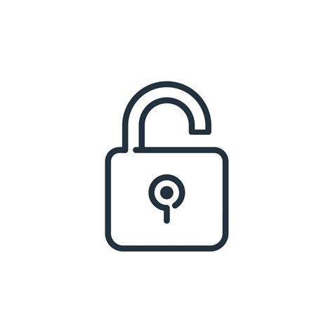 Open Lock Icon Isolated On A White Background Padlock Symbol Security