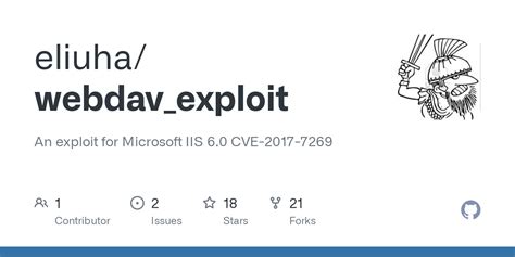 GitHub Eliuha Webdav Exploit An Exploit For Microsoft IIS 6 0 CVE 2017 7269