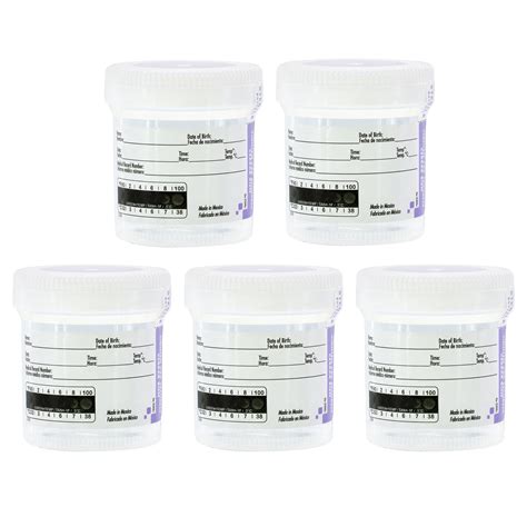Lakeshore Trade Quality Sterile Specimen Cups Screw On Cap