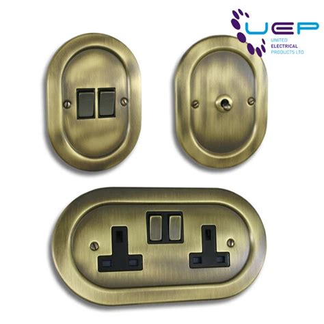 Antique Brass Vintage Ovalround Sockets And Switches Empire Range £13