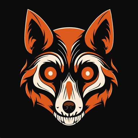 Premium Vector Wolf Skull Illustration Concept