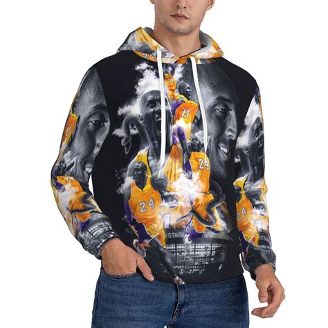 Kobe Bryant Hoodie Mens Soft Fleece Sweatshirt With Drawstring And