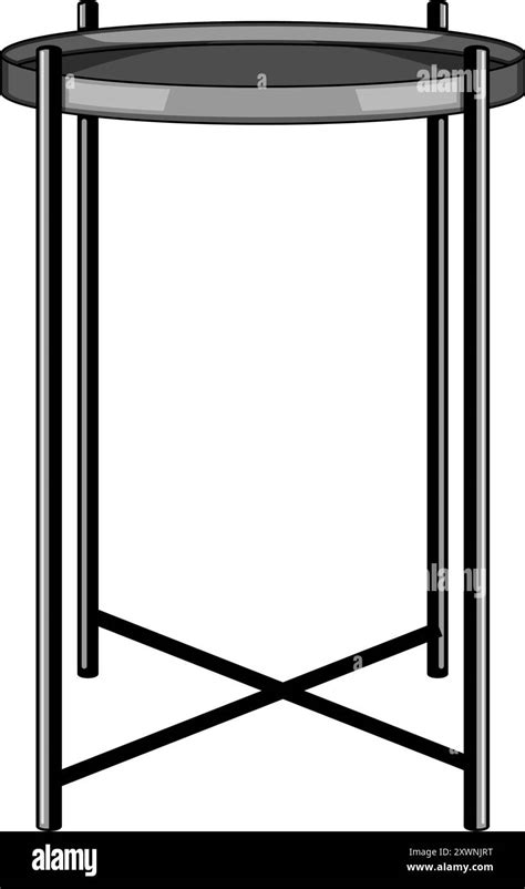 Contemporary Metal Table Cartoon Vector Illustration Stock Vector Image