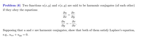 solved problem 6 two functions u x y and v x y are