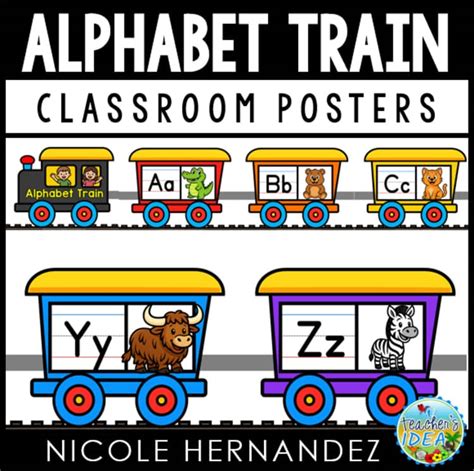 Alphabet Train Classroom Posters For Classroom Decor And Letter Recognition