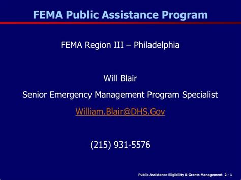 Ppt Fema Public Assistance Program Powerpoint Presentation Free