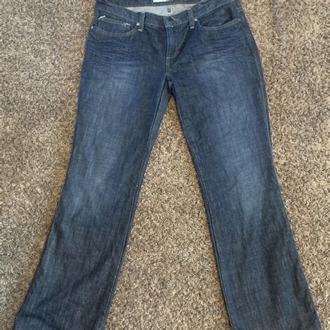Low Rise Dark Blue Wash Jeans Size 8 W29 Y2k 2000 Depop