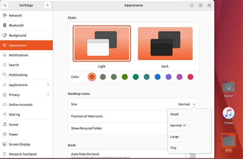 adjusting the desktop icon size in linux baeldung on linux