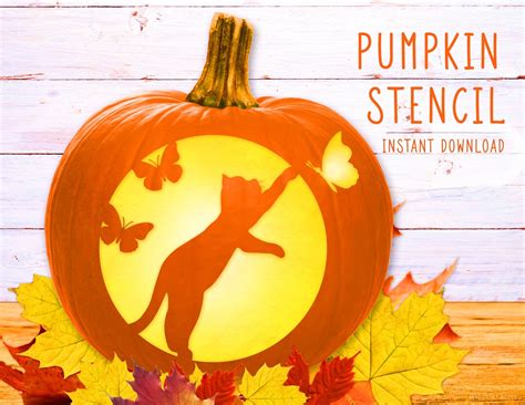 41 Cat Pumpkin Carving Stencils Mom Wife Busy Life