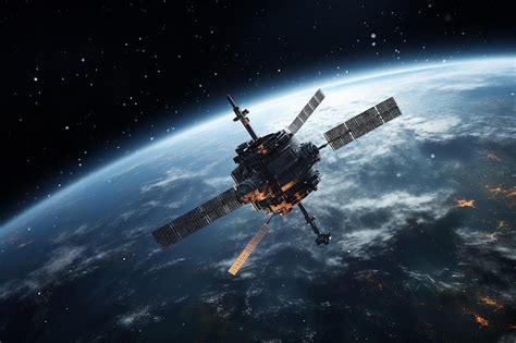 Premium Ai Image Telecommunications Satellite In Earth Orbit
