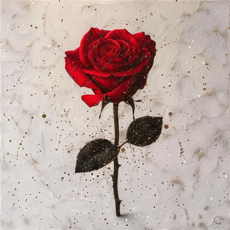 Premium Photo Mesmerizing Ruby Red Rose On Sparkling White