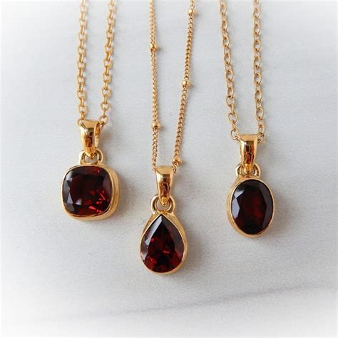 Gold Red Jewel Necklace Etsy
