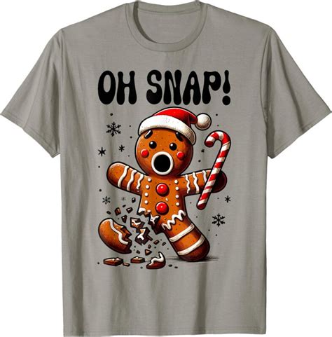 Funny Christmas Gingerbread Man Oh Snap Pajama Xmas T Shirt Buy T