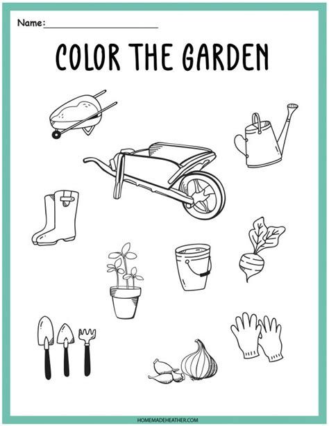 Free Gardening Activity Printable Sheets Homemade Heather Worksheets Library