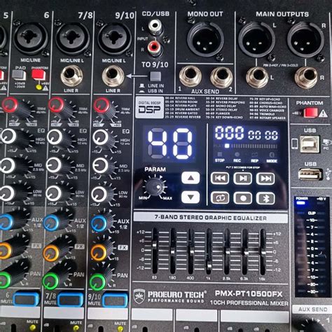 Proeurotech Pmx Pt10500fx เพาเวอร์มิกซ์ ต่อไมค์ได้ 8 ช่อง