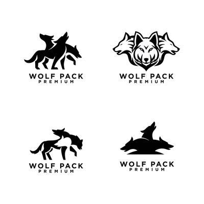 Wolf Pack Logo Vector Art Icons And Graphics For Free Download