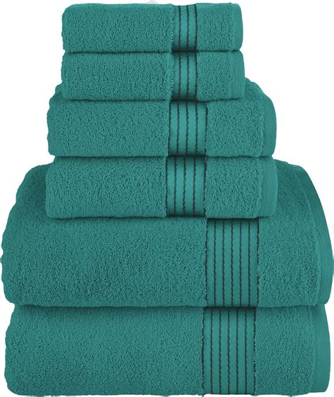 Bath Towels Set 6 Piece Original Turkish Cotton Soft Absorbent And