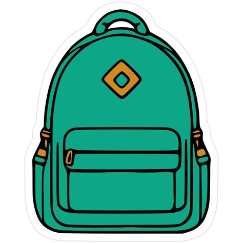 School Backpack Sticker Leather Backpacks Green Backpacks