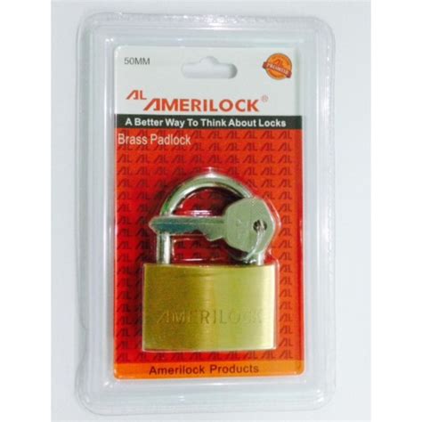 Amerilock Brass Padlock 50mm Unitop