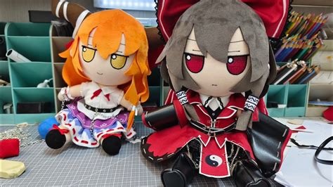 【hj制作】diy自制东方project红魔城灵梦玩偶fumo，又酷又可爱，高难度玩偶 Youtube