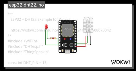 Esp32 Dht22 Thingspeak Copy Wokwi ESP32 STM32 Arduino Simulator