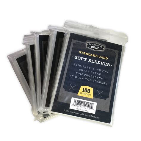 Penny Sleeves Cardboard Gold Standard Soft For Trading Cards 100 To