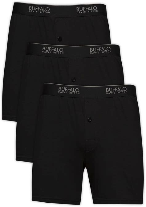Buffalo Mens Boxers 3 Pack Cotton Boxers For Men Boxer Shorts Mens