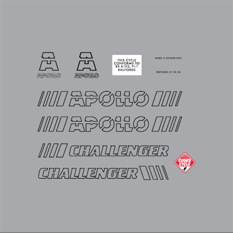 Apollo Set 0100 Bicycle Decals