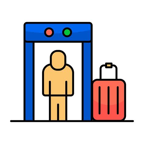 Editable Flat Design Icon Of Security Checking Door 59699238 Vector Art