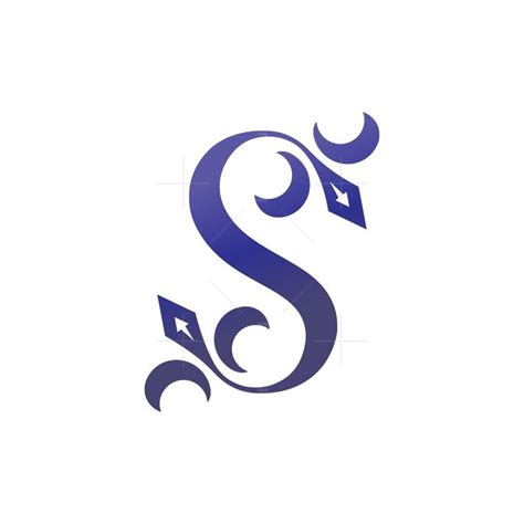 Letter S Royal Lily Logo Fleur De Lis Letter S Logo Letter S Fleur