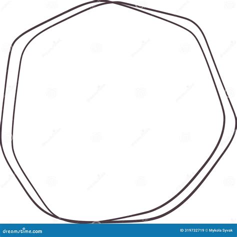 Polygon Outline Frame Stock Vector Illustration Of Symbol 319732719