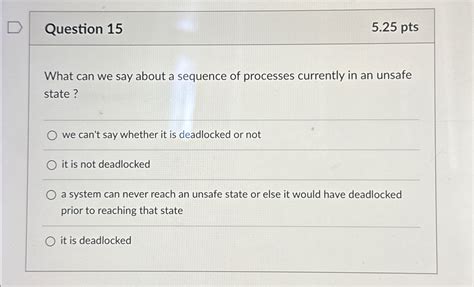 Solved Question 15525ptswhat Can We Say About A Sequence Of